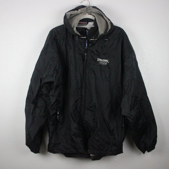 Spalding | Jackets & Coats | Spalding Rain Jacket Mens Xl Black Some ...